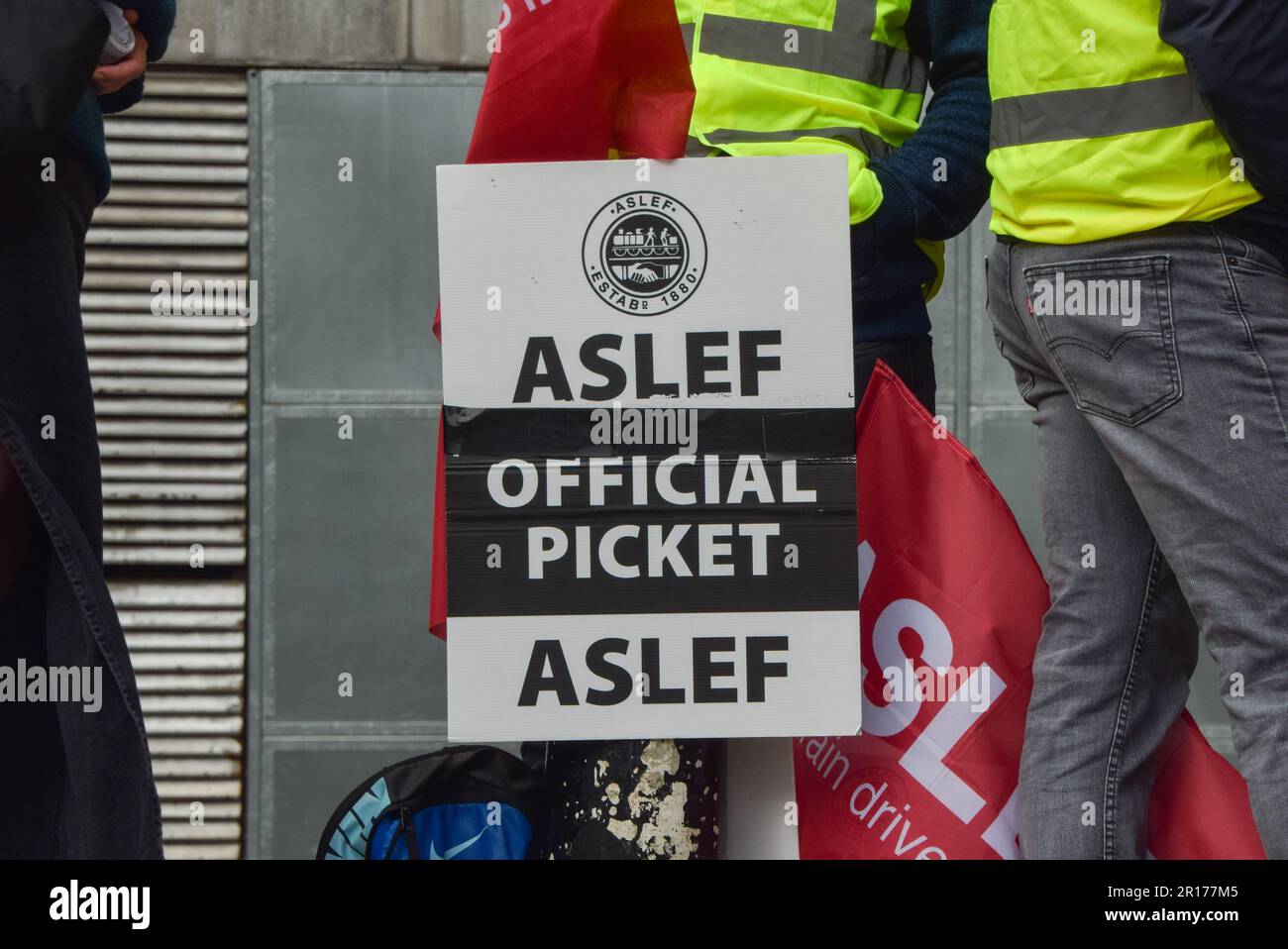 London, UK. 12th May 2023. ASLEF (Associated Society of Locomotive ...