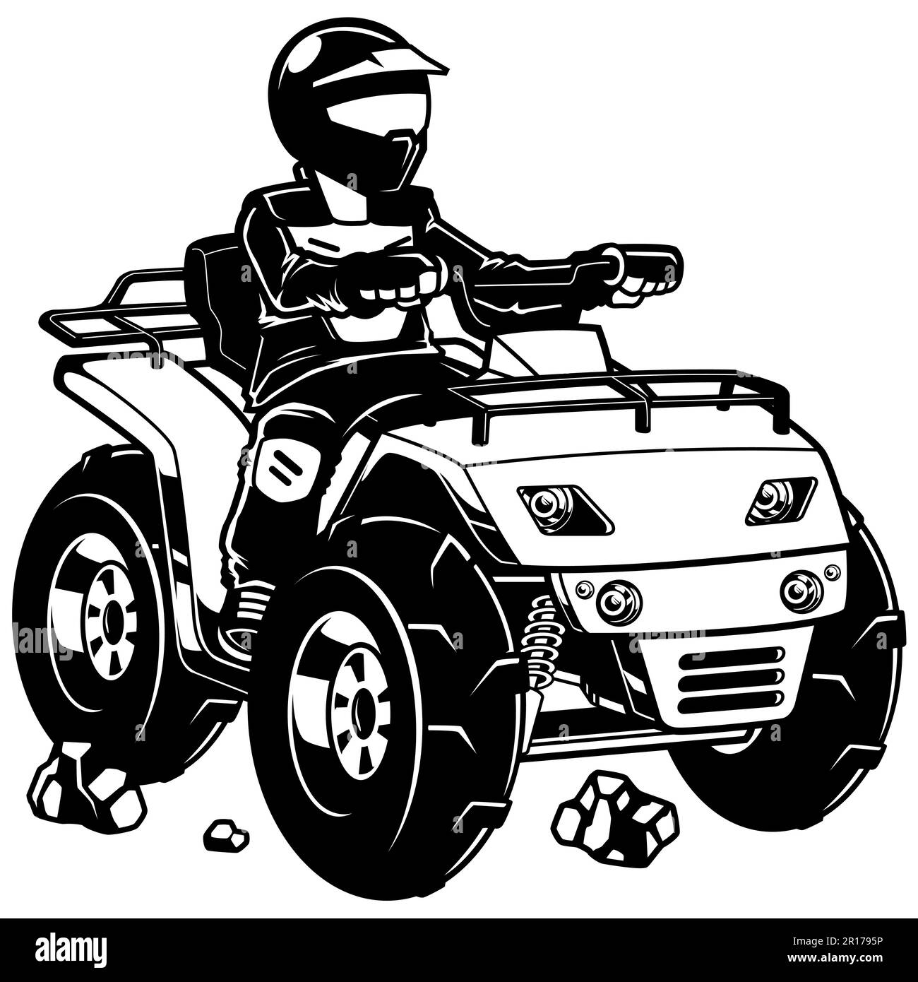 ATV Quad Bike Line Art Stock Vector Image & Art - Alamy