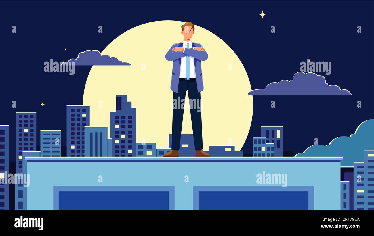 City rooftop night Stock Vector Images - Alamy