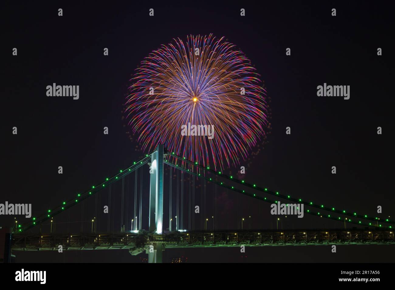 Tokyo Bay Grand Fireworks Festival Starmine Firework and Rainbow Bridge ...