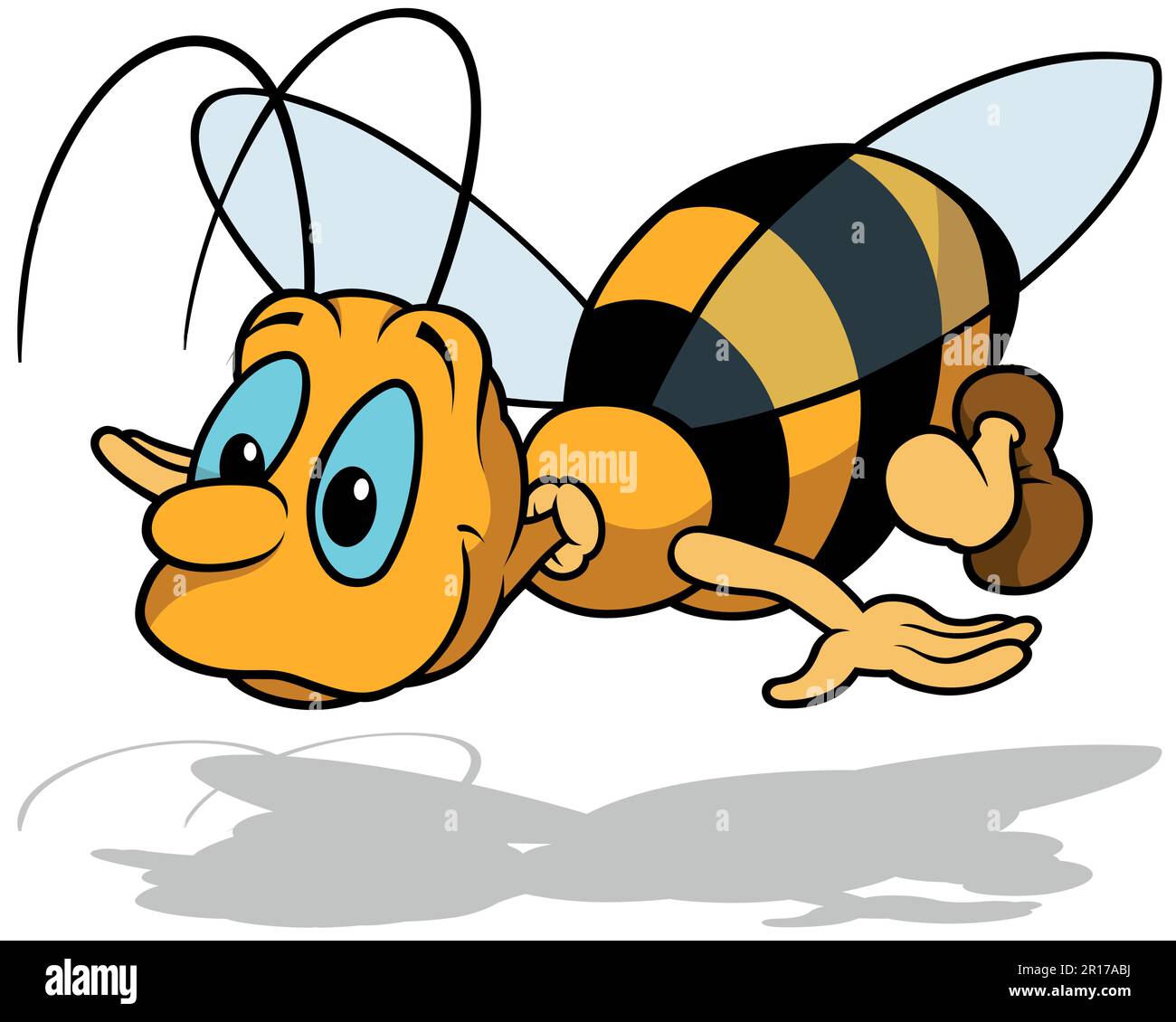 Cute Blue-eyed Orange Bumblebee Stock Vector Image & Art - Alamy