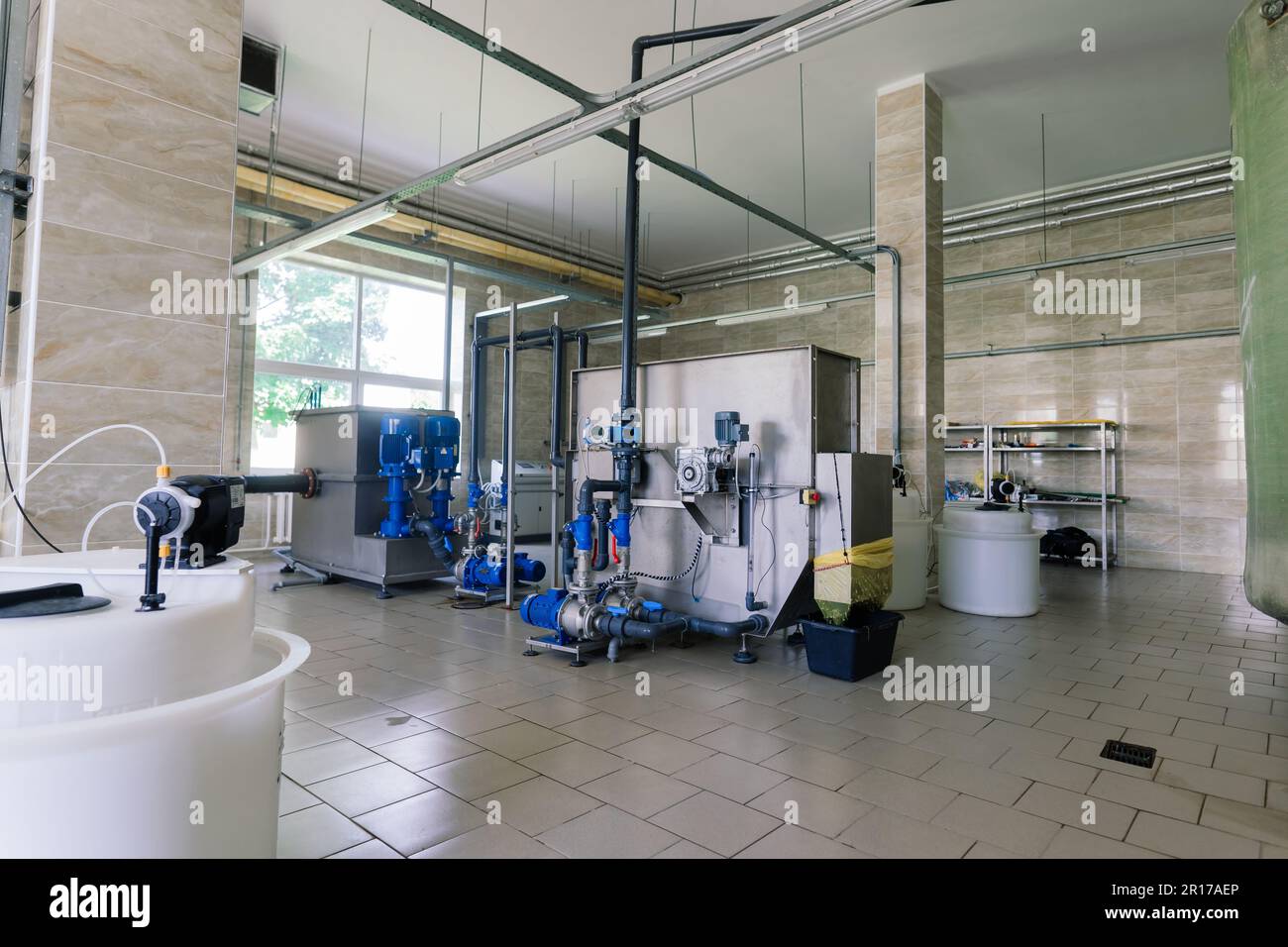Boiler station and boiler room. Engine room, technical equipment Stock ...