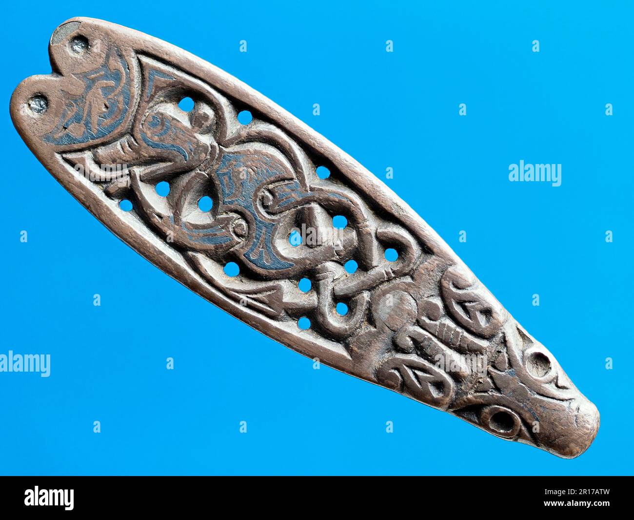 Large Openwork Saxon Strap-end. 8th-10th century. 21g, L 61mm, W 19mm ...