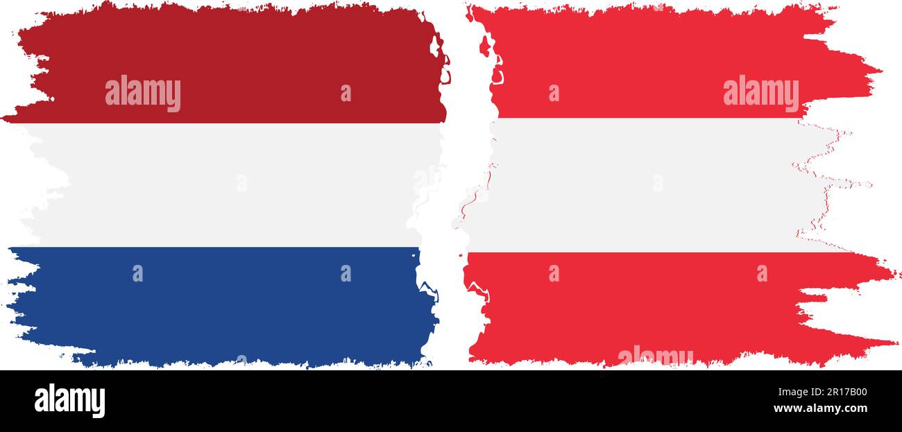 Austria and Netherlands grunge flags connection, vector Stock Vector ...