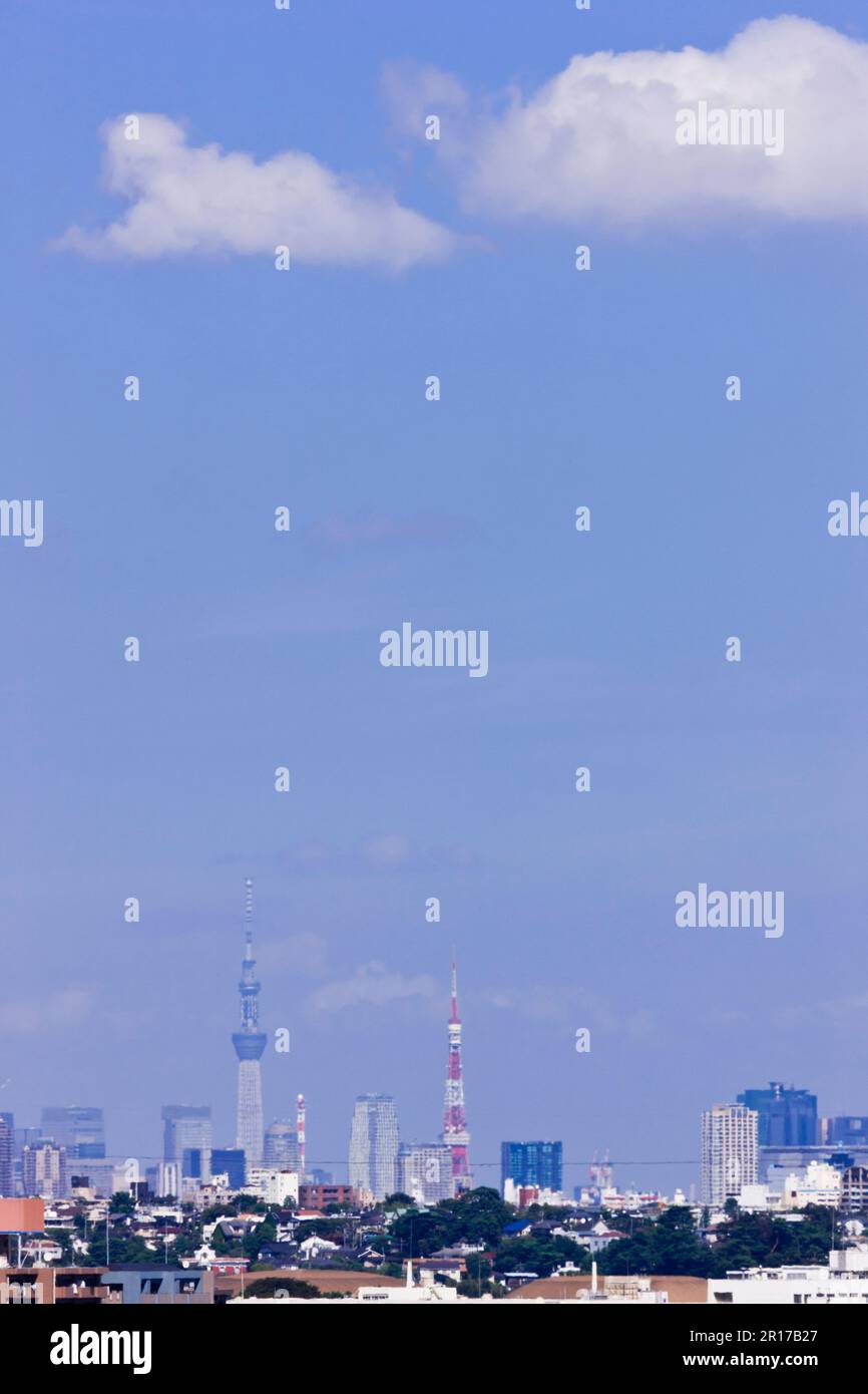 Tokyo Tower and Tokyo Sky Tree Stock Photo - Alamy