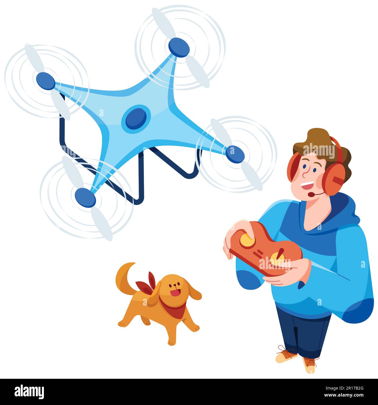 Drone Operator on White Stock Vector Image & Art - Alamy