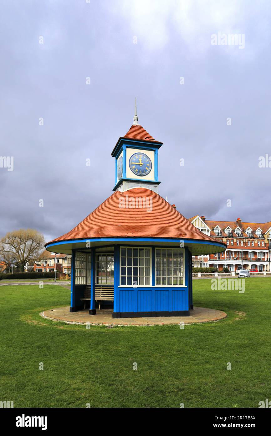 The Clock tower on the promenade at Frinton-on-Sea, Tendring district ...