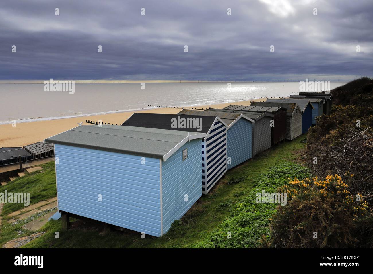 Beachuts on the promenade at Frinton-on-Sea, Tendring district, Essex ...