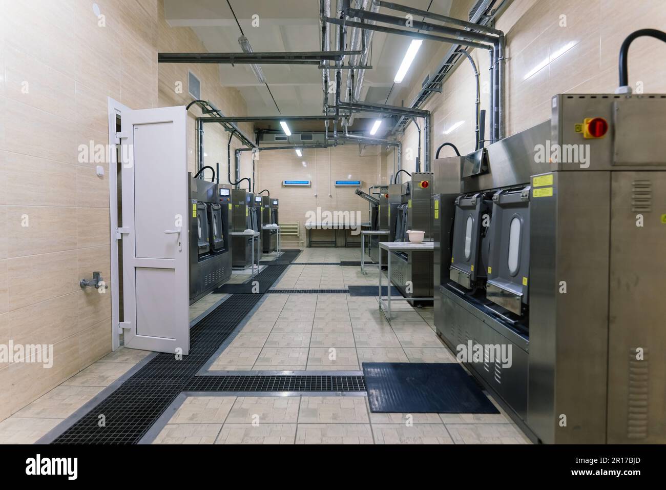 Industrial Washing in public shop, a business and laundry Stock Photo ...