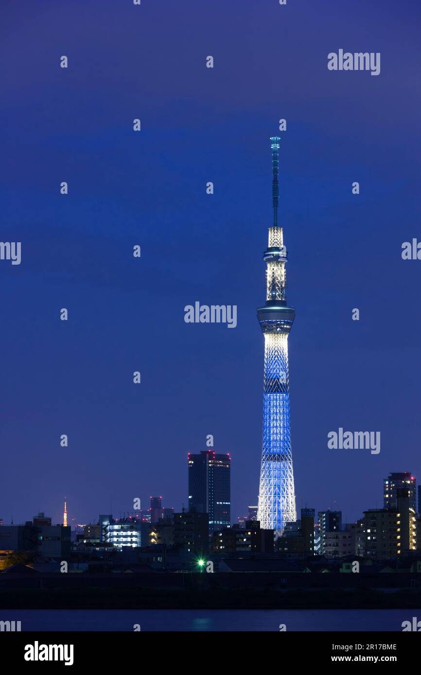 Tokyo Sky Tree and Tokyo Tower lit up Stock Photo - Alamy Tokyo Sky Tree and Tokyo Tower lit up Stock Photo - Alamy