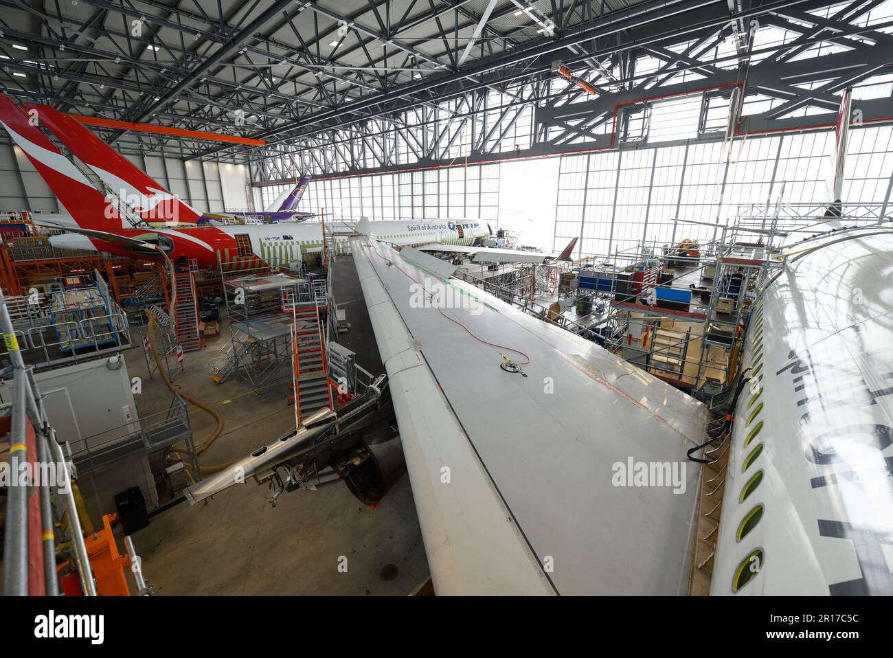 Dresden, Germany. 10th May, 2023. Airbus A300 aircraft stand in a ...