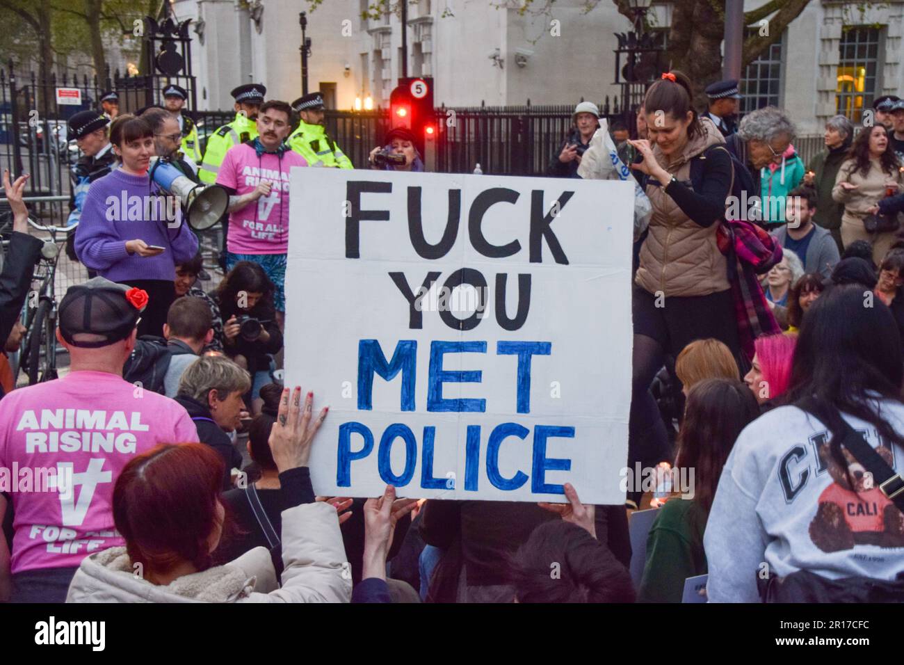 London, UK. 11th May 2023. Animal rights group Animal Rising staged a ...