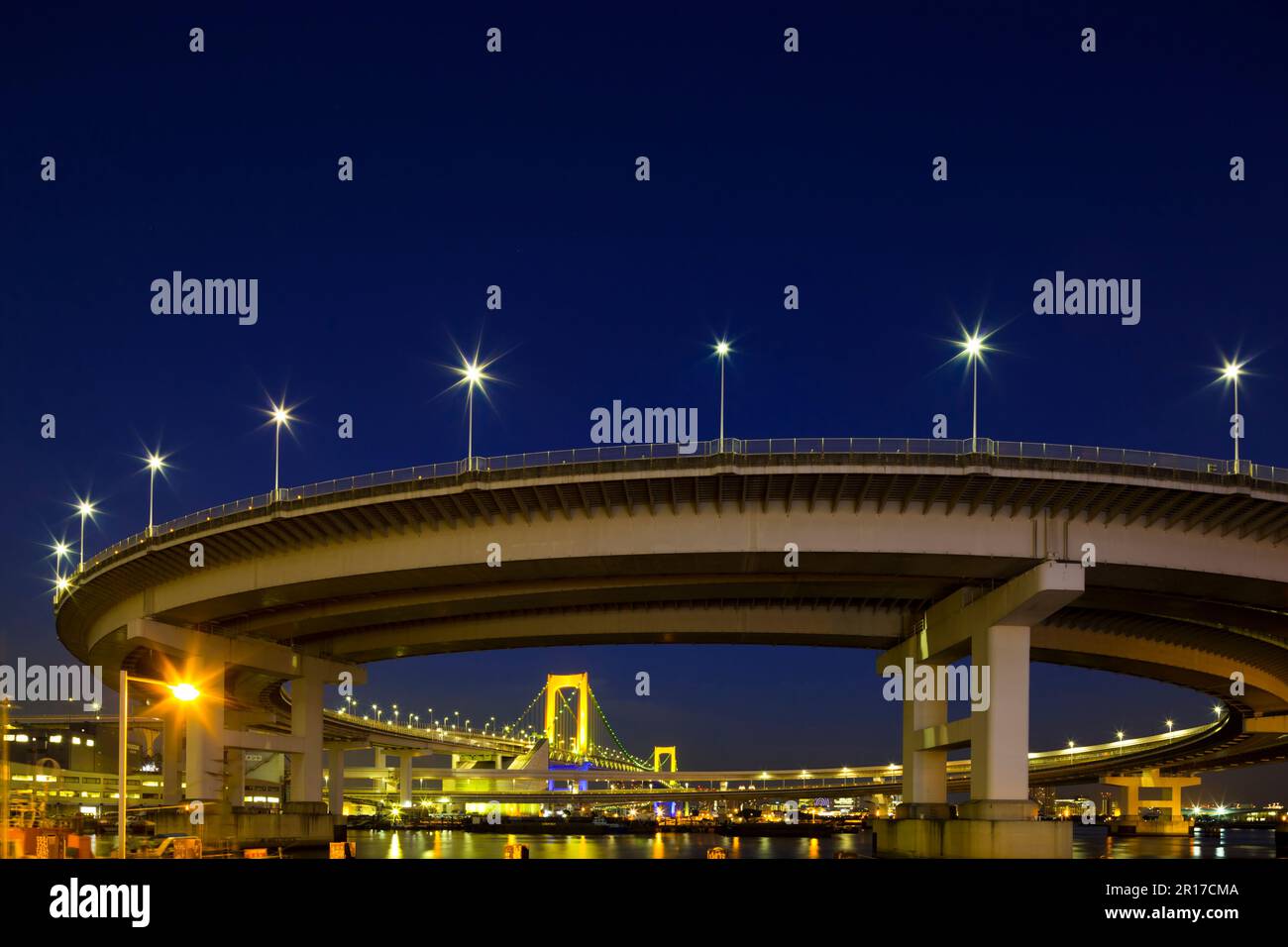 Rainbow Bridge special light up Stock Photo - Alamy