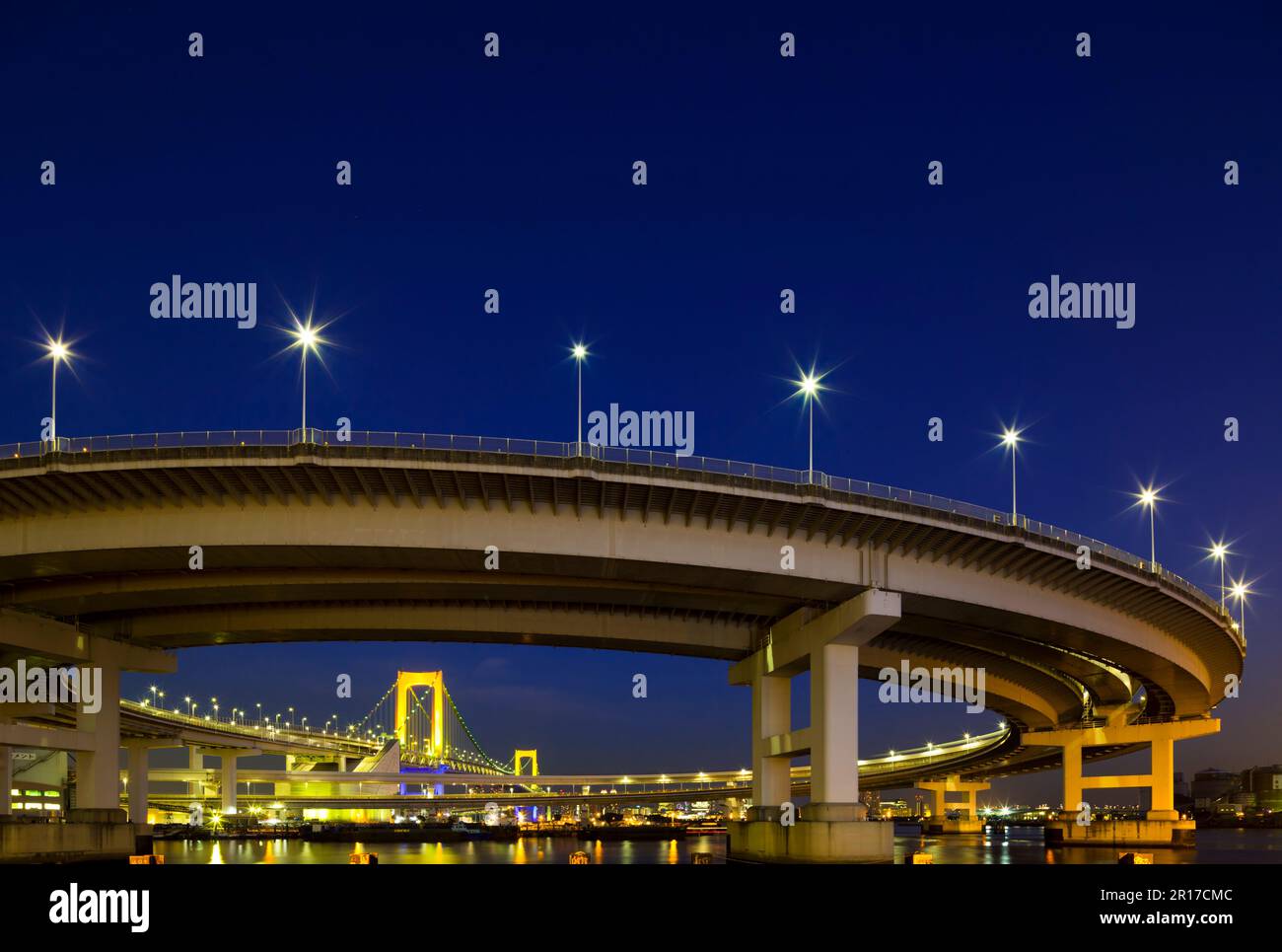 Rainbow Bridge special light up Stock Photo - Alamy