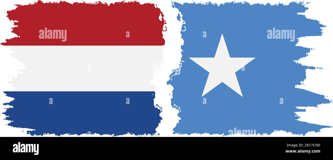 Somalia and Netherlands grunge flags connection, vector Stock Vector ...