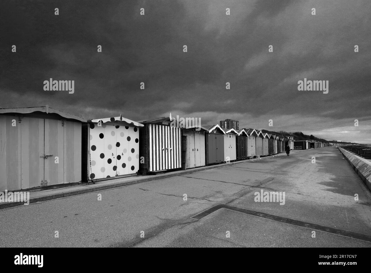 Beachuts on the promenade at Frinton-on-Sea, Tendring district, Essex ...