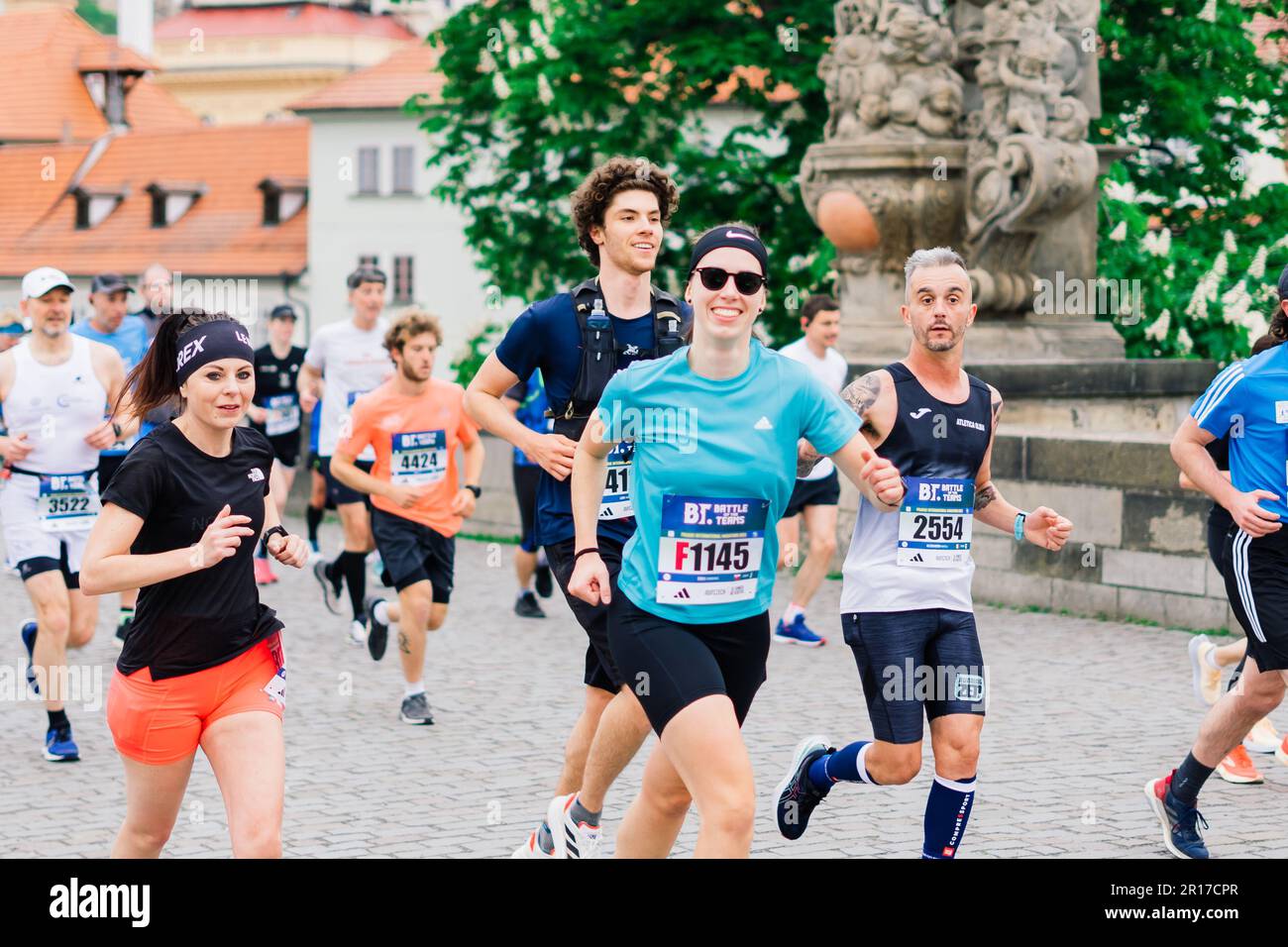 Prague, Czechia - 7th May 2023 - Marathon race, in which marathon ...