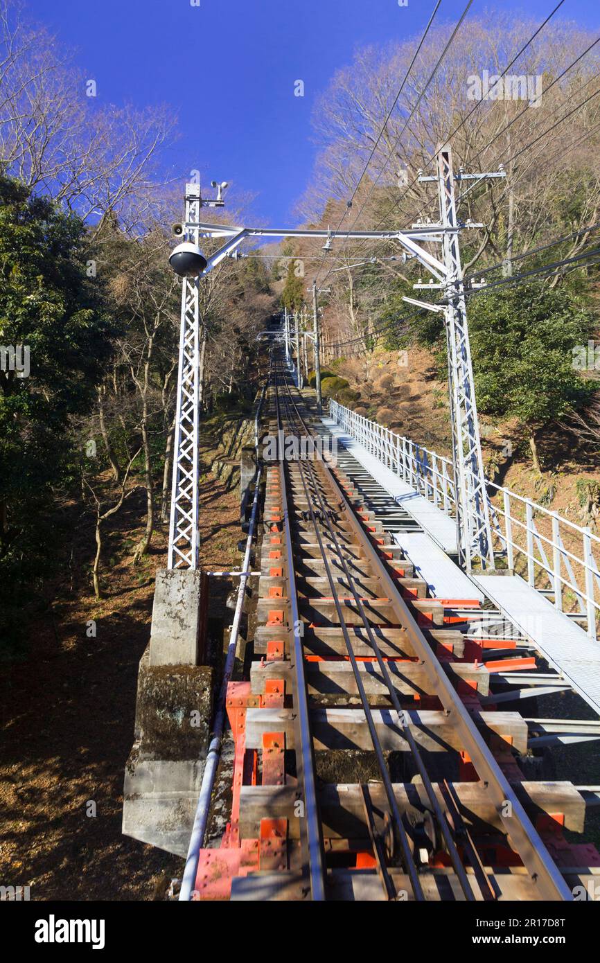Mt. Takao cable car track Stock Photo - Alamy