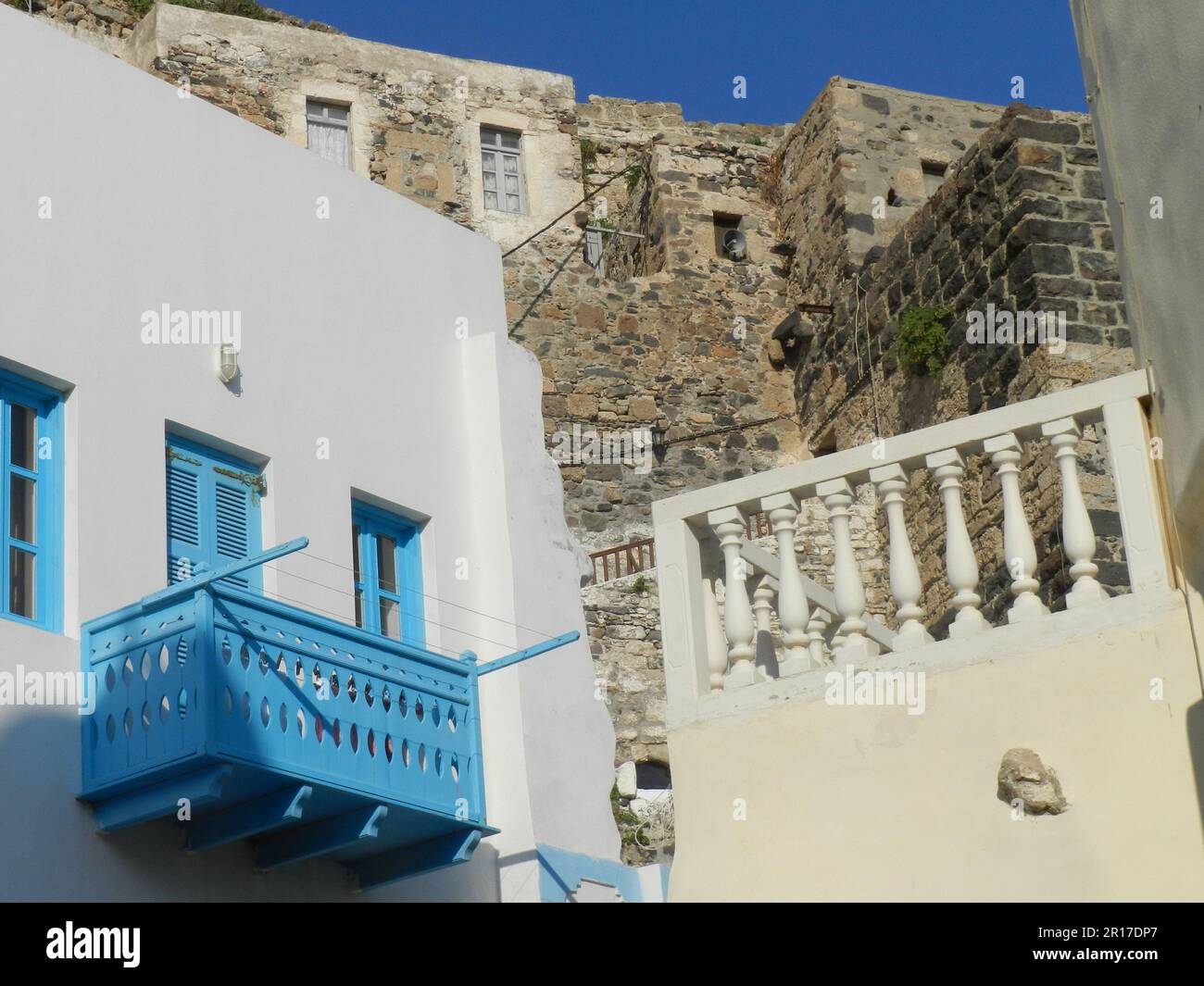 Greece, Island of Nisyros: the old Crusader Fortress looms over the ...