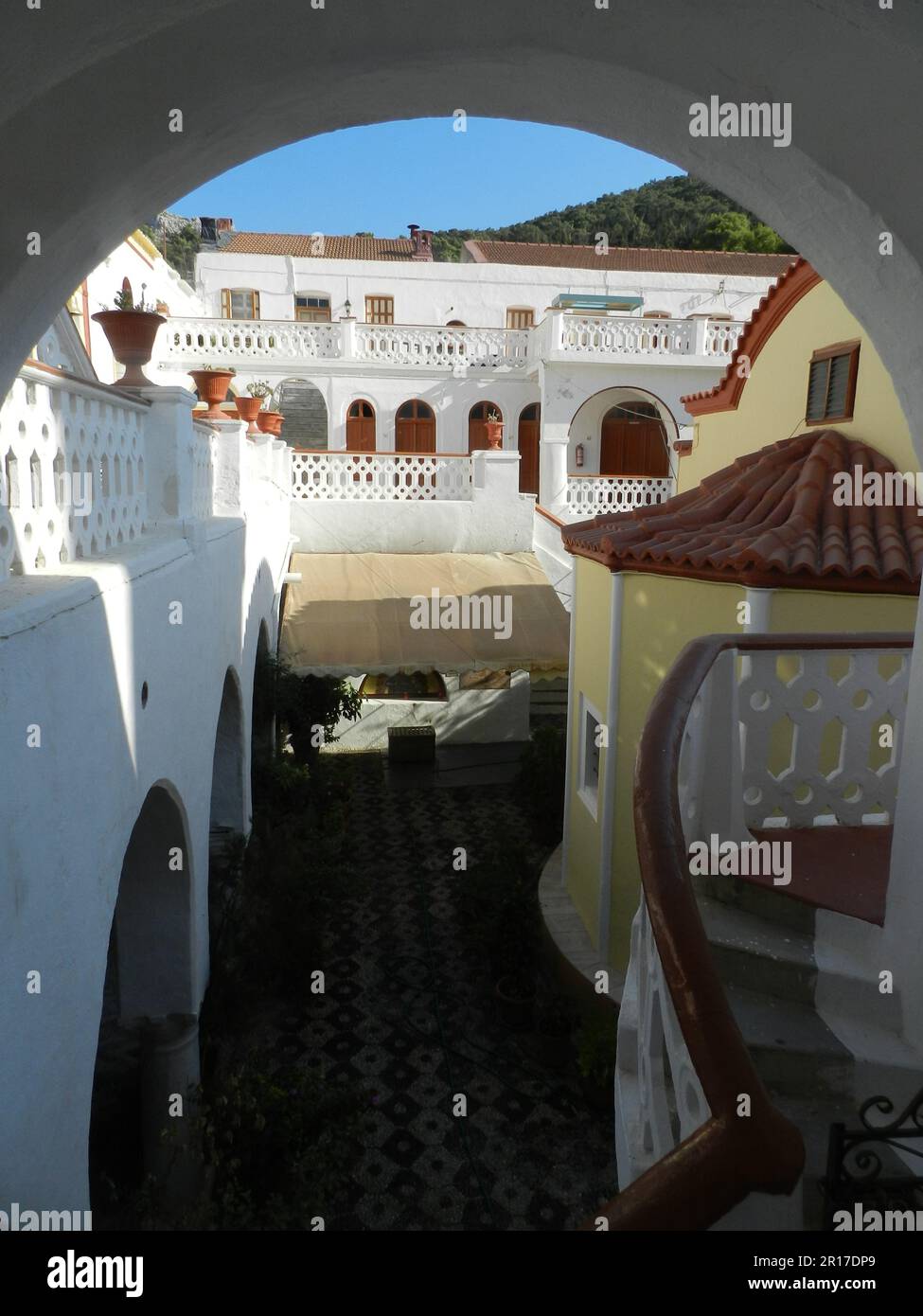 Greece, Island of Symi: inside the Orthodox Monastery at Panormitis ...