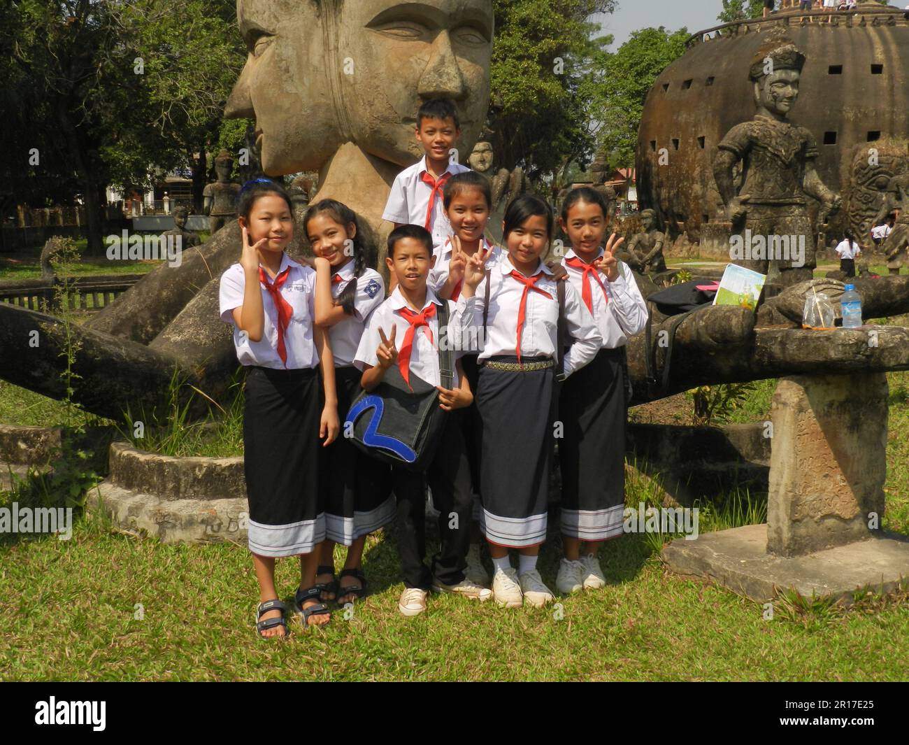 Laos, Vientiane: Xieng Khuan (Buddha Park), 24 km. south of Vientiane ...