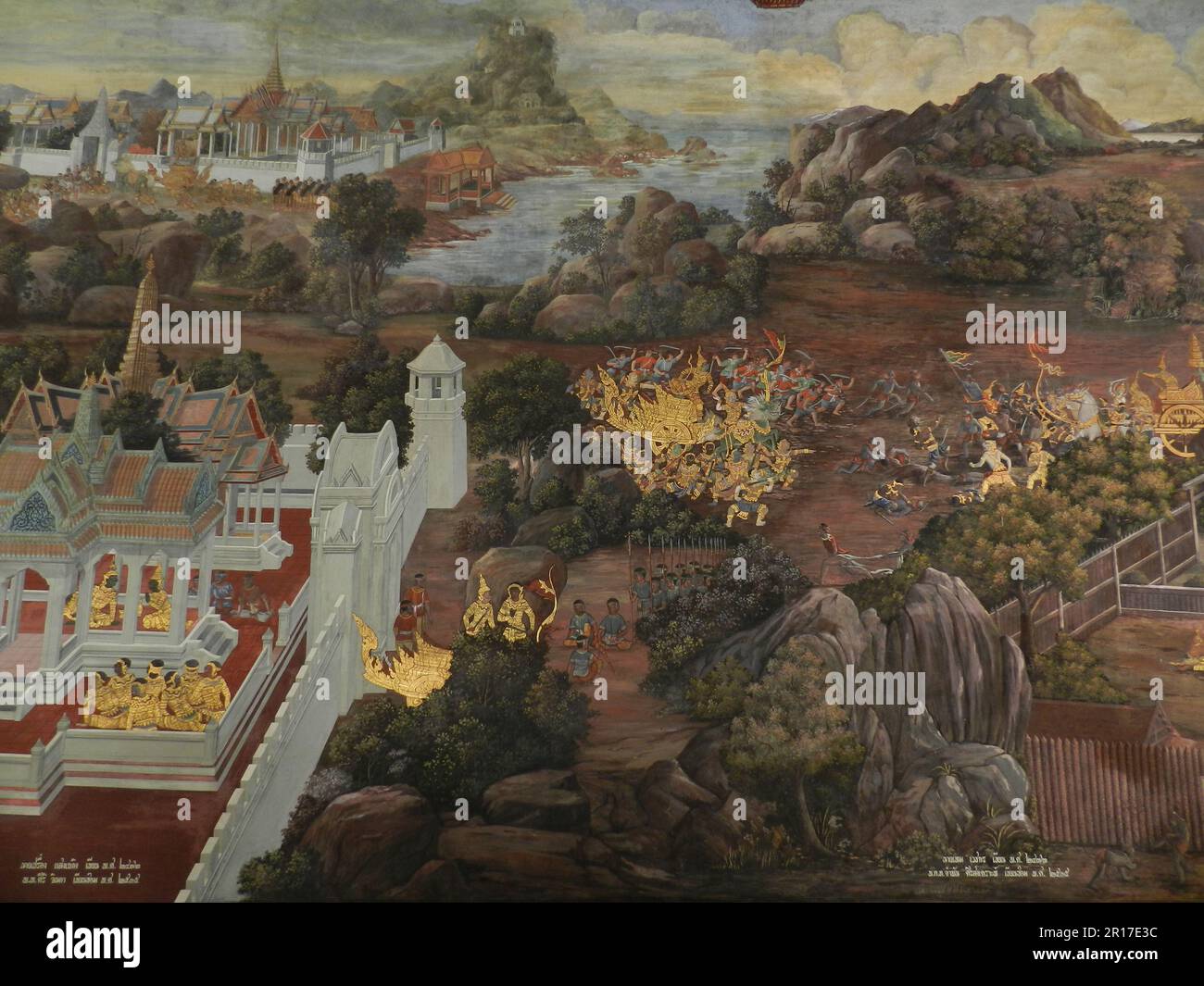 Thailand, Bangkok: the Grand Palace, Wat Phra Keo: one of many frescos ...