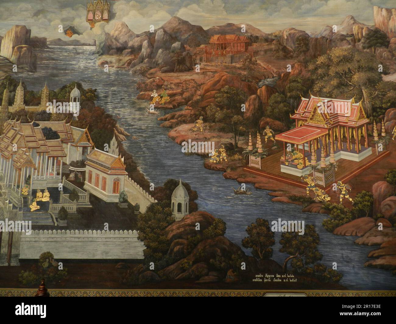 Thailand, Bangkok: the Grand Palace, Wat Phra Keo: one of many frescos ...