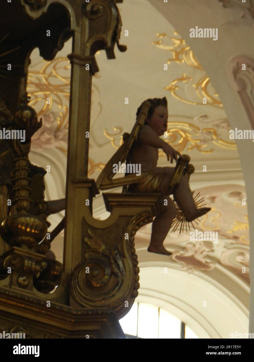 Germany, Upper Bavaria, Freising: interior of Freising Cathedral ...