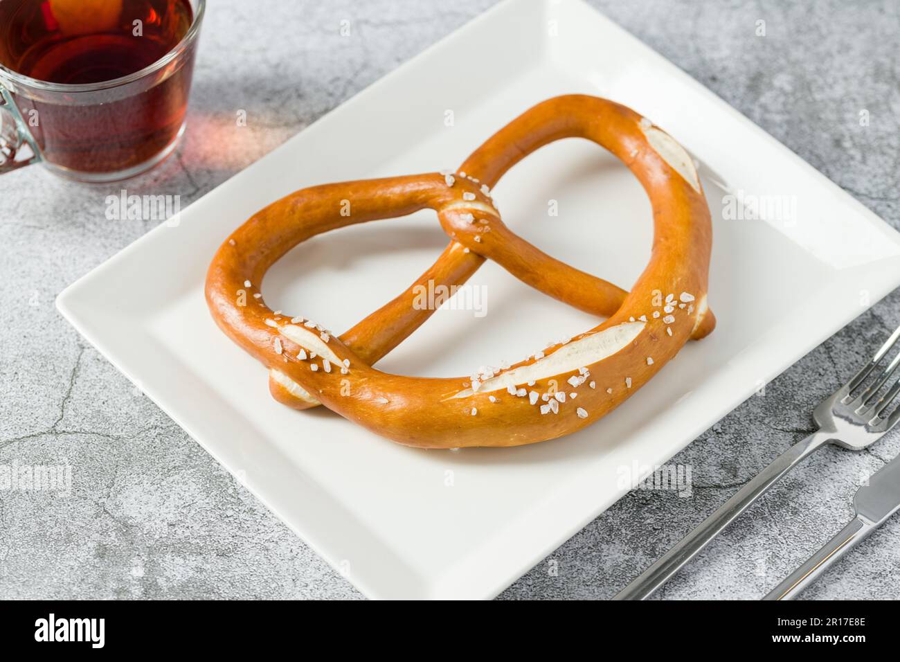 Soft pretzel on white hi-res stock photography and images - Alamy