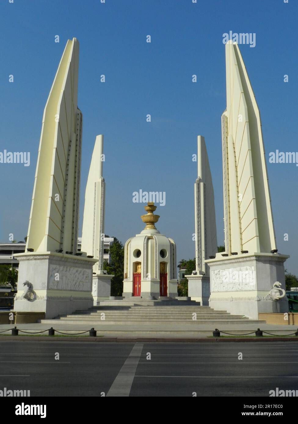 Thailand, Bangkok: the Democracy Monument (stylised angels' wings ...