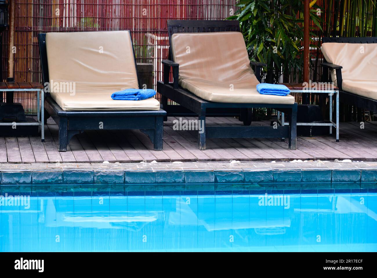 Swimming pool and bed Stock Photo - Alamy