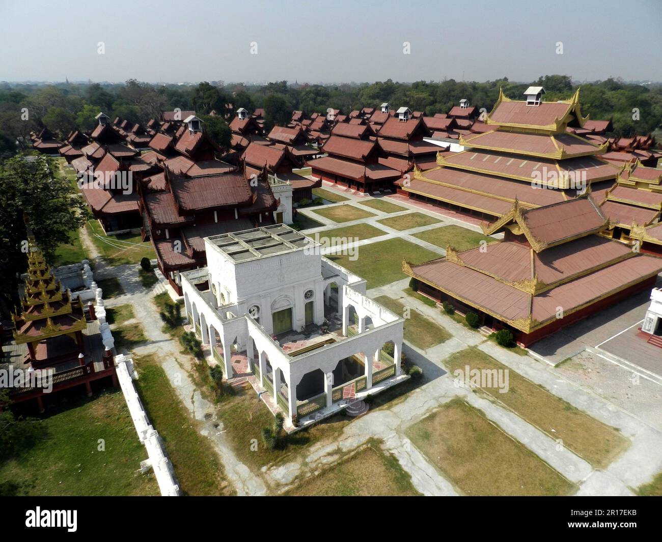 Myanmar, Mandalay: the compound of Mandalay Palace (inside the fort ...