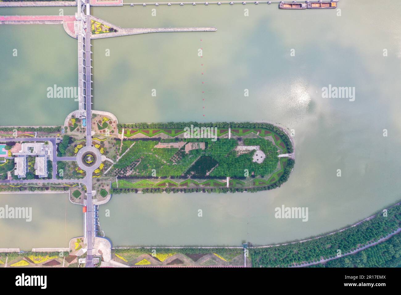 SUQIAN, CHINA - MAY 12, 2023 - Aerial photo shows the hub of Sihong ...