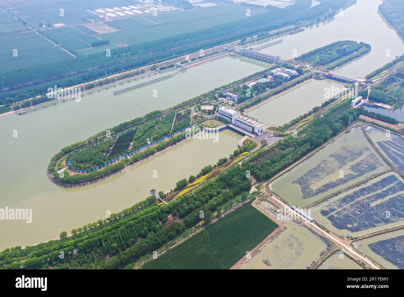 SUQIAN, CHINA - MAY 12, 2023 - Aerial photo shows the hub of Sihong ...
