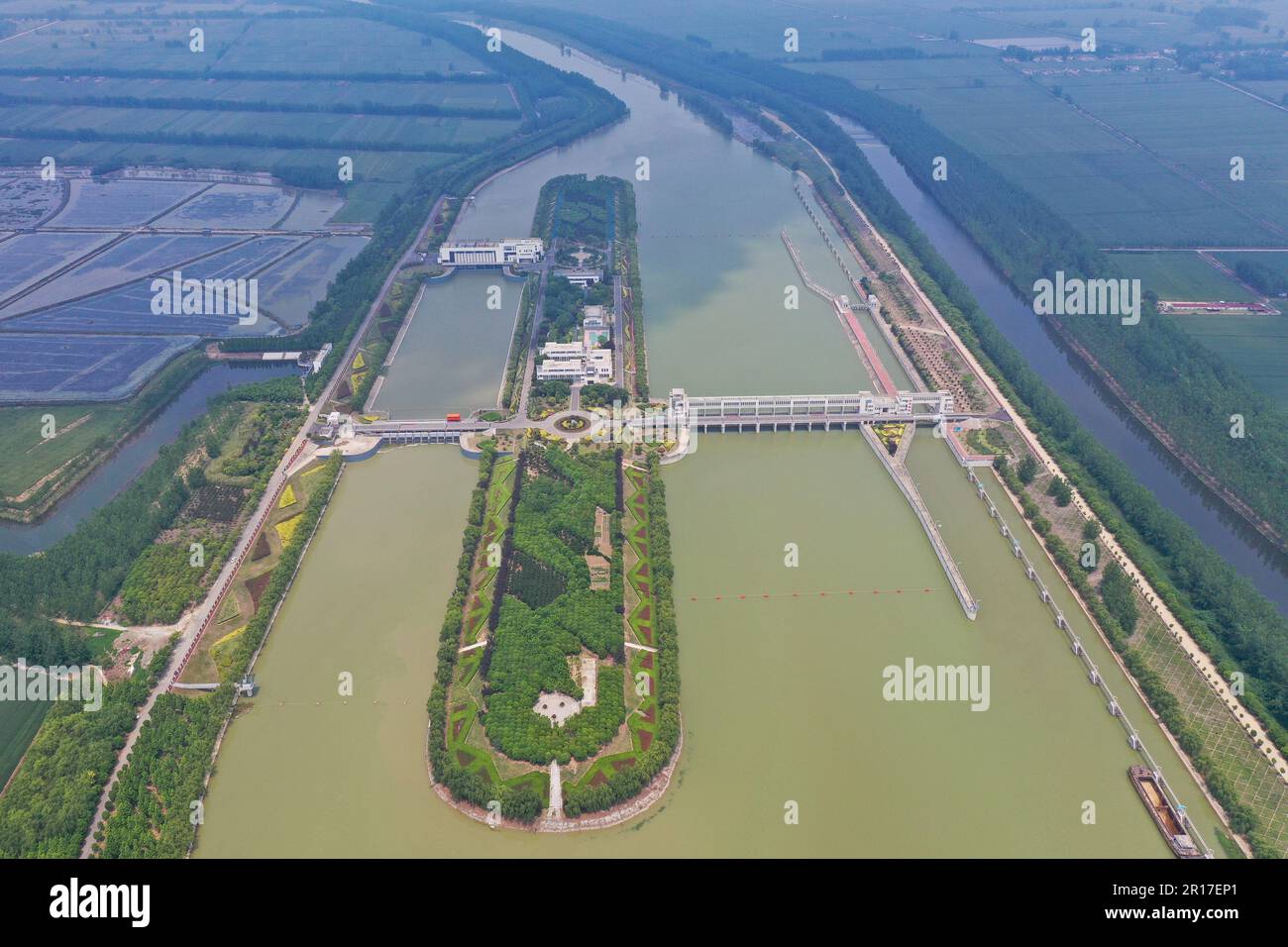 SUQIAN, CHINA - MAY 12, 2023 - Aerial photo shows the hub of Sihong ...