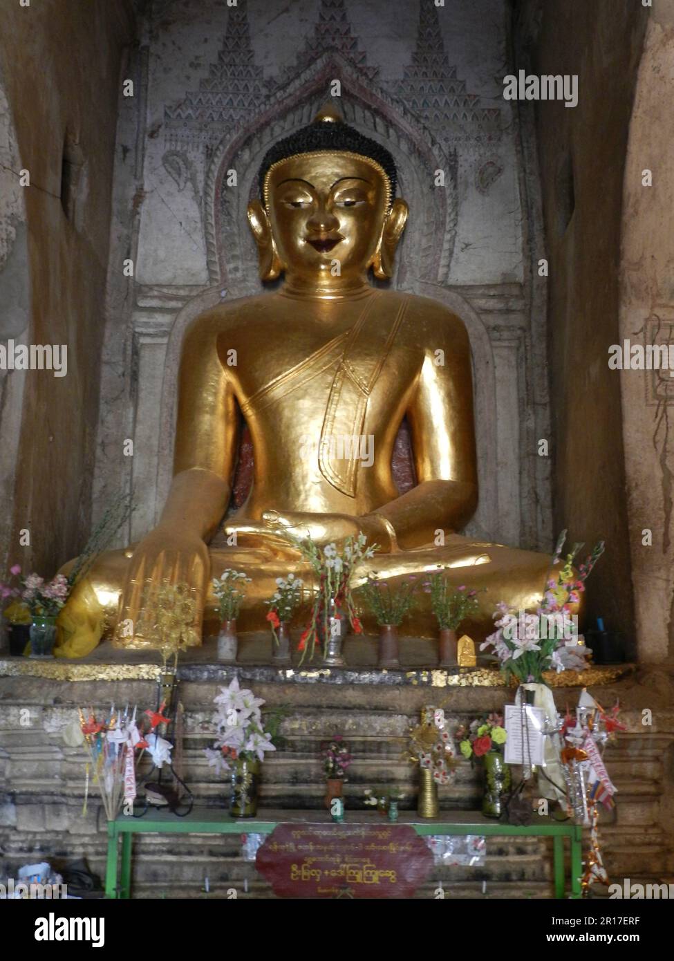 Myanmar, Bagan: seated Buddha in Shwe Gugyi Temple built by King Alaung ...