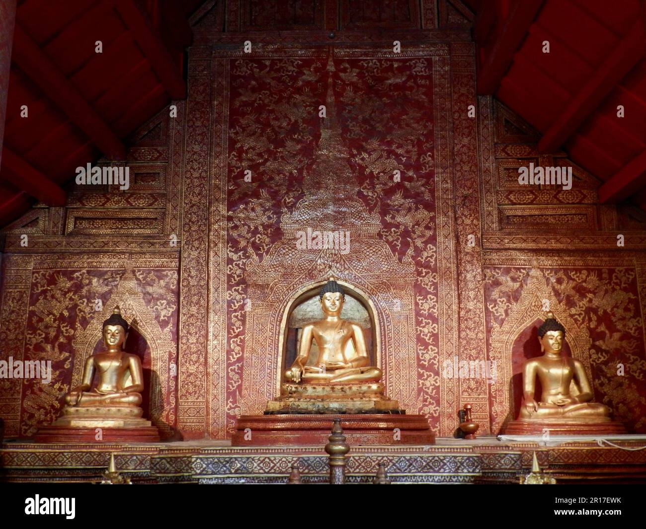 Thailand, Chiang Mai: Wat Phra Singh Temple with the much revered "Lion ...