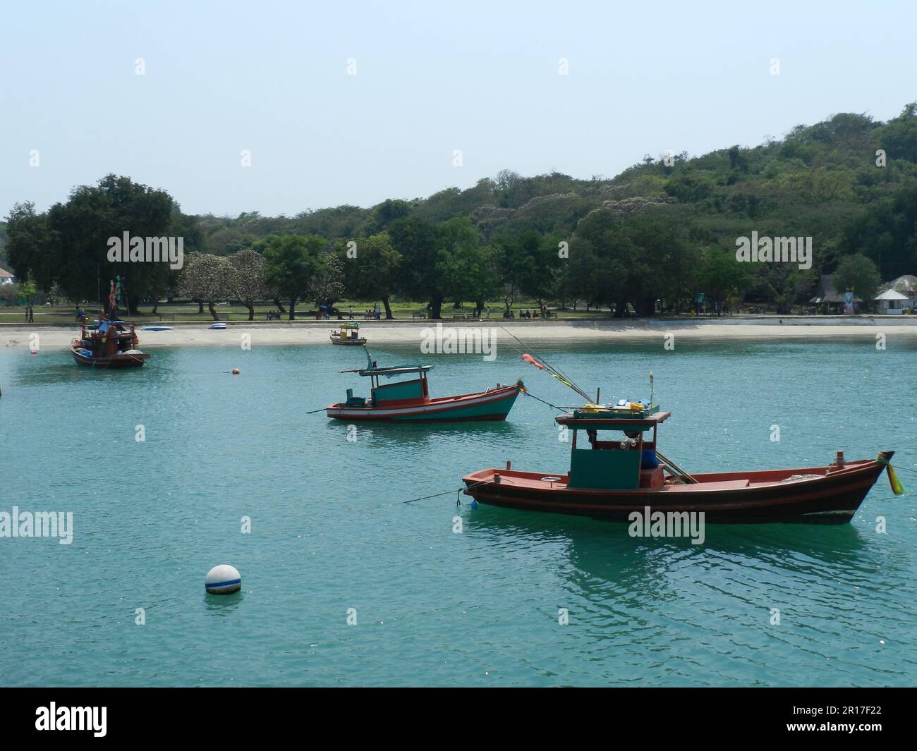 Thailand, Chonburi, Ko Si Chang Island: fishing boats moored at Ta Wang ...