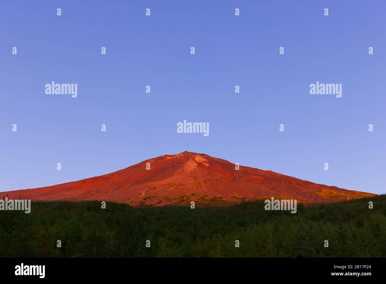 Mount Fuji Red Mount Fuji viewed from the fifth station of Subashiri ...
