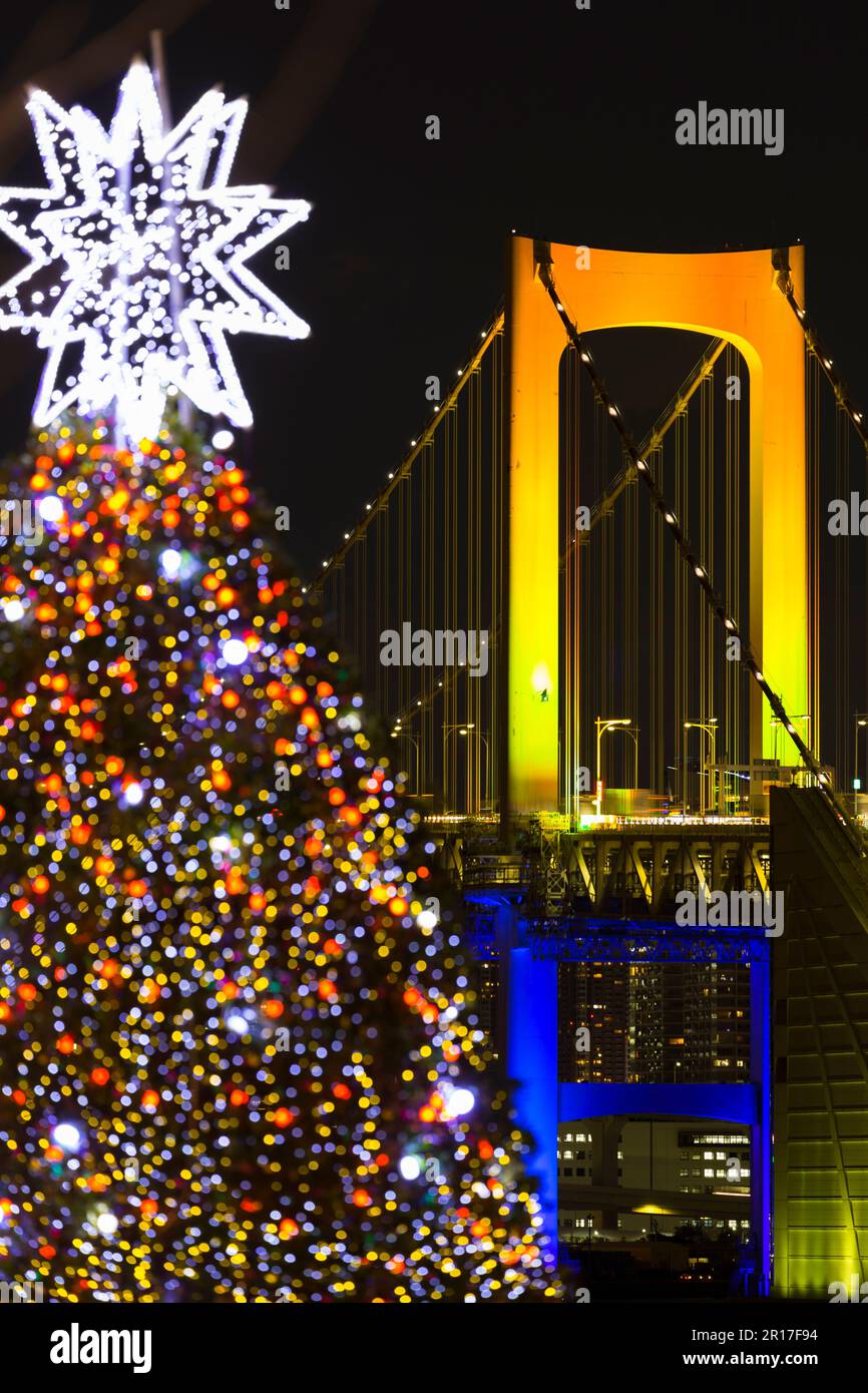 Christmas tree and Rainbow bridge Stock Photo - Alamy