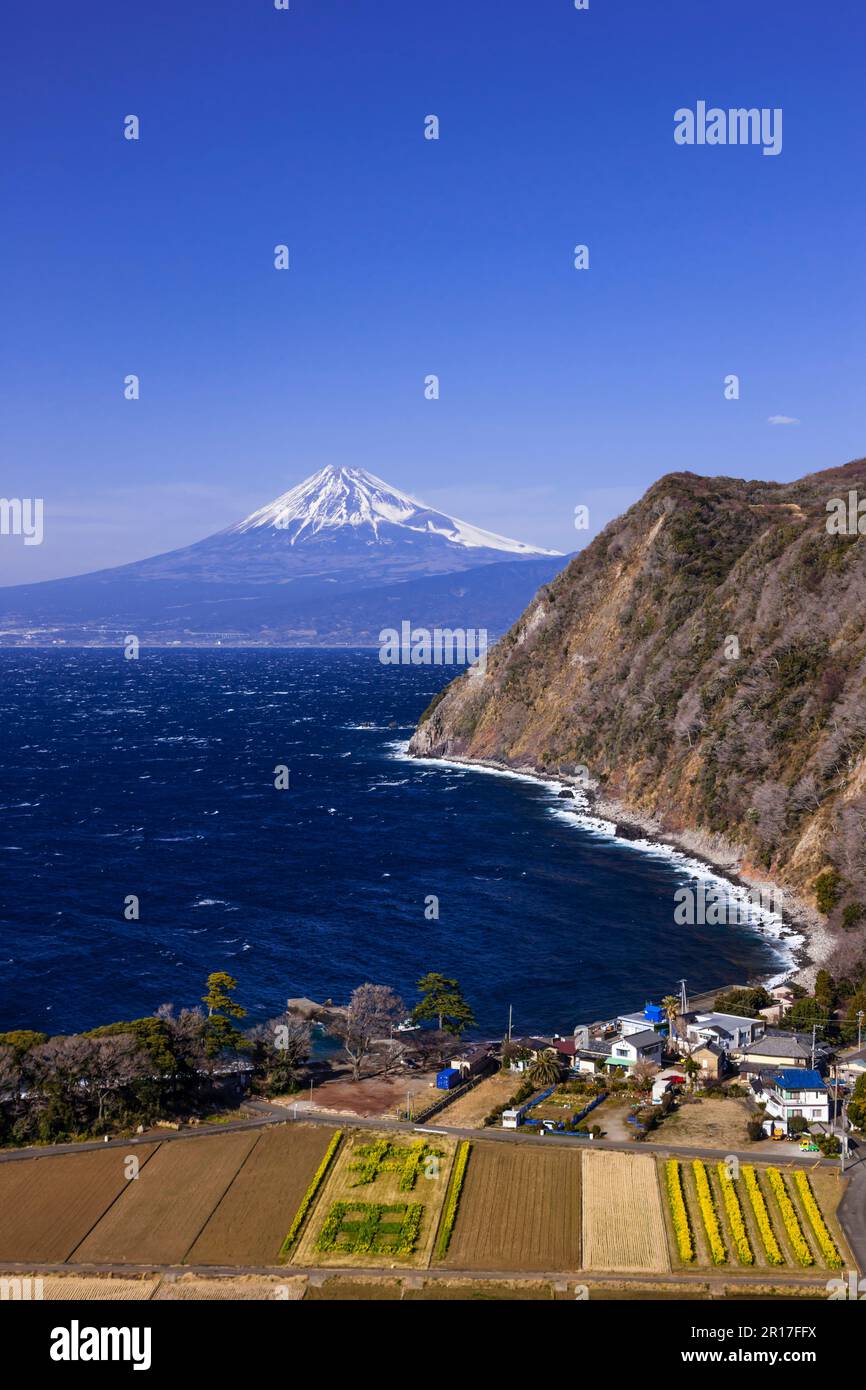 Mt.Fuji over Suruga Bay seen from Ida Stock Photo - Alamy