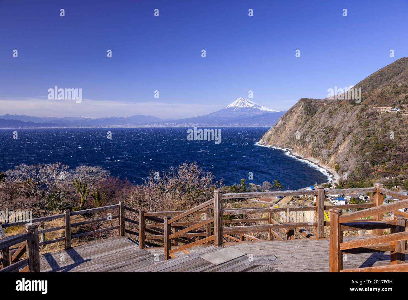Mt.Fuji over Suruga Bay seen from Ida Stock Photo - Alamy