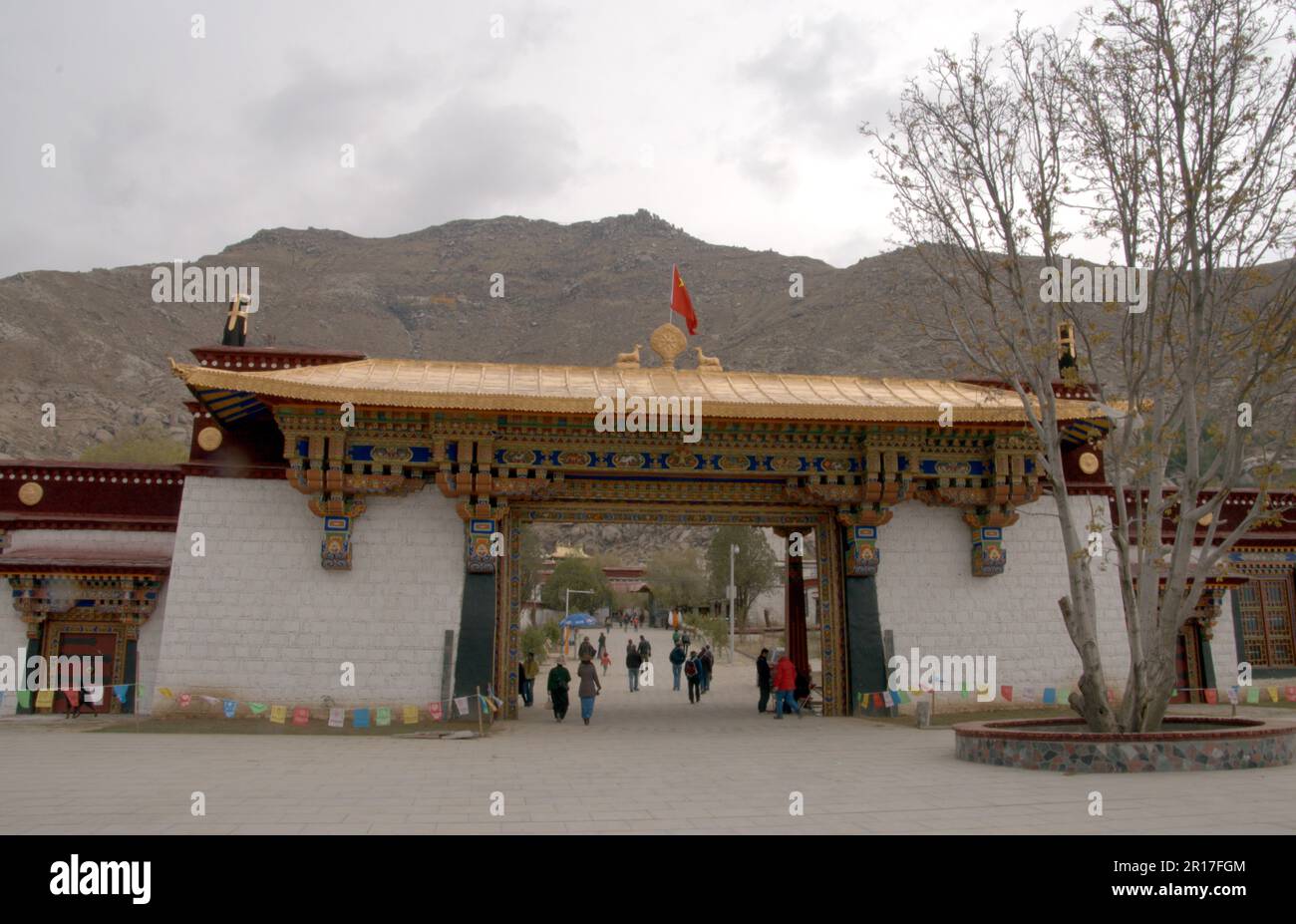 People's Republic of China, Tibet, Lhasa: entrance gate to Sera ...