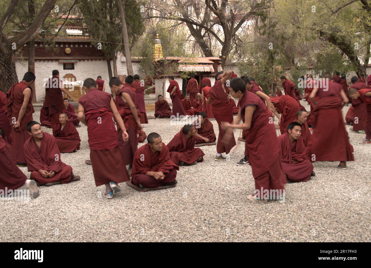 People's Republic of China, Tibet, Lhasa: at Sera Monastery student ...