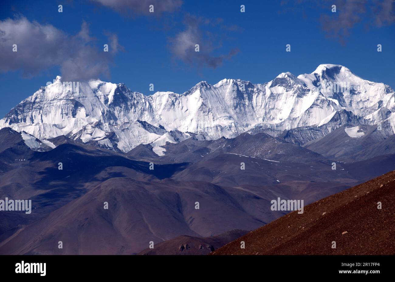 People's Republic of China, Tibet: Cho Oyu Massif (8201m) from Pang La ...