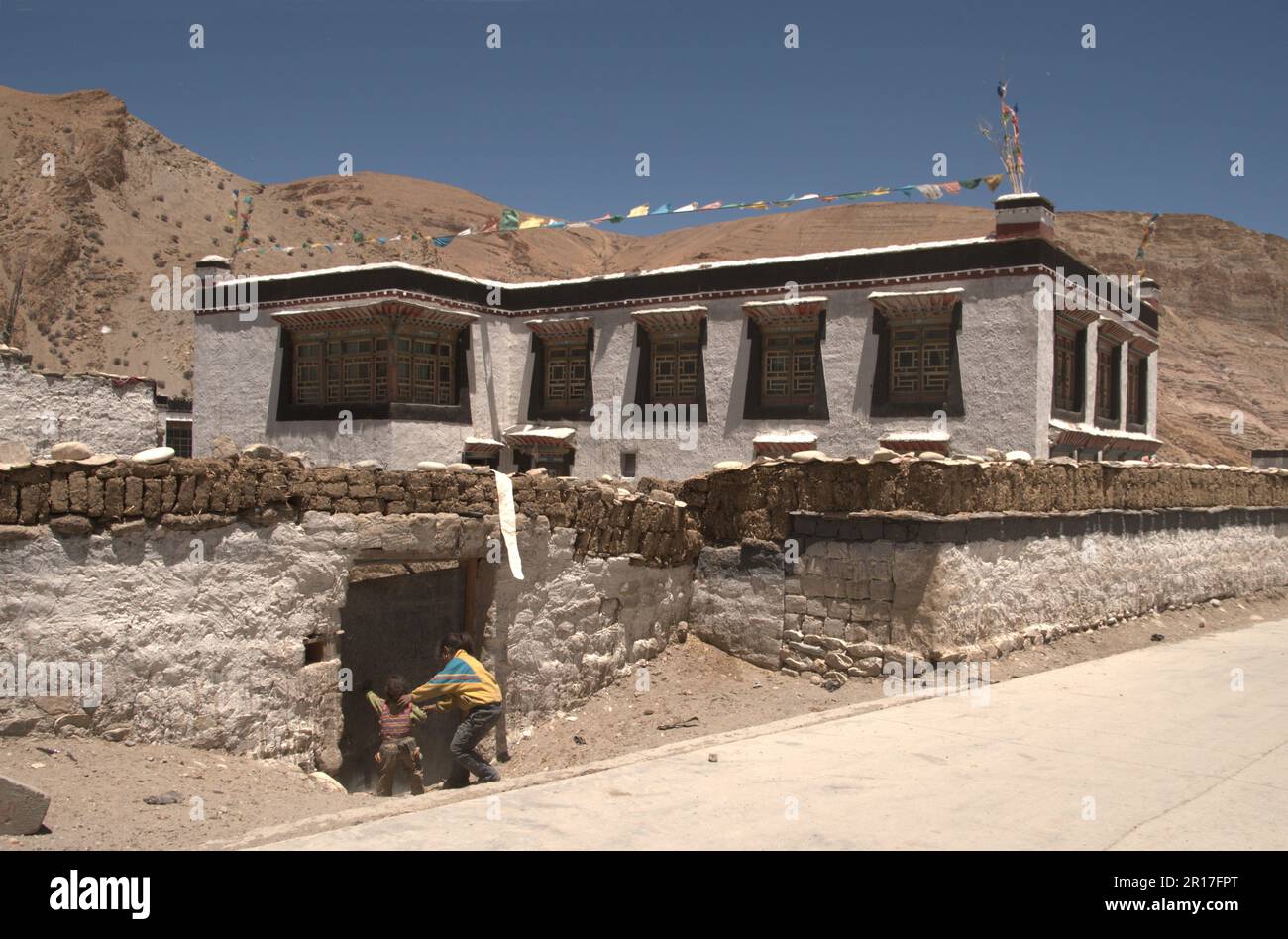 People's Republic of China, Tibet: typical Tibetan house in Passum ...