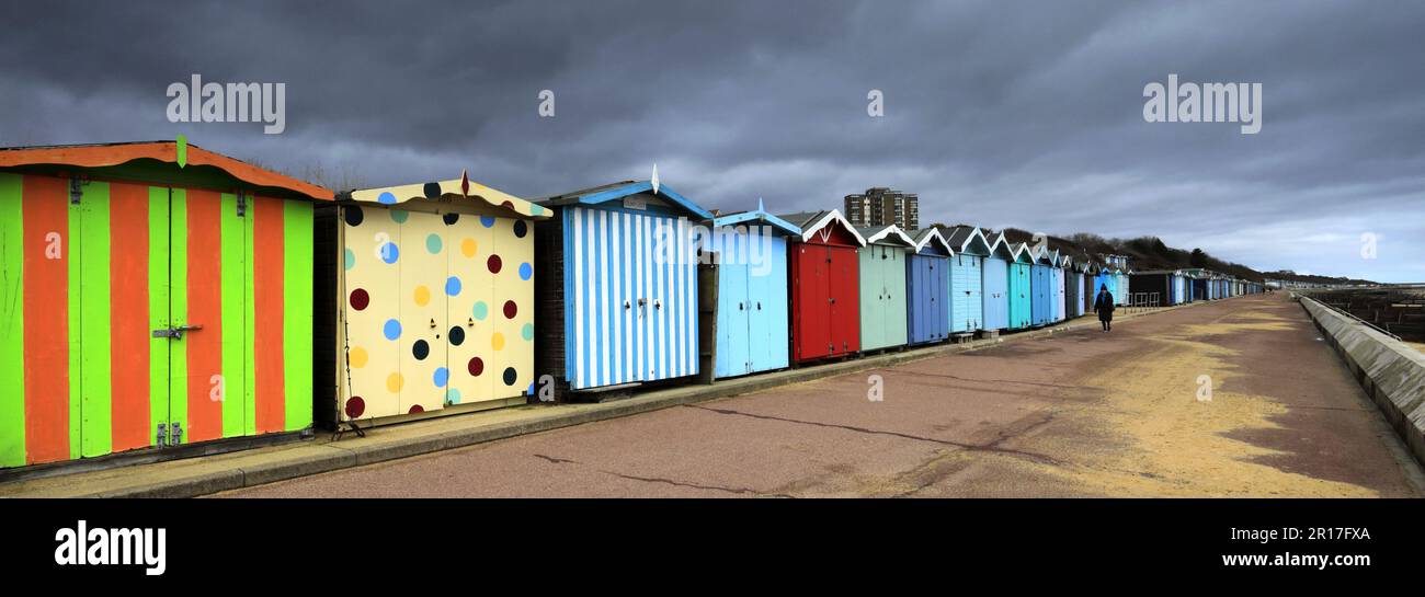 Beachuts on the promenade at Frinton-on-Sea, Tendring district, Essex ...