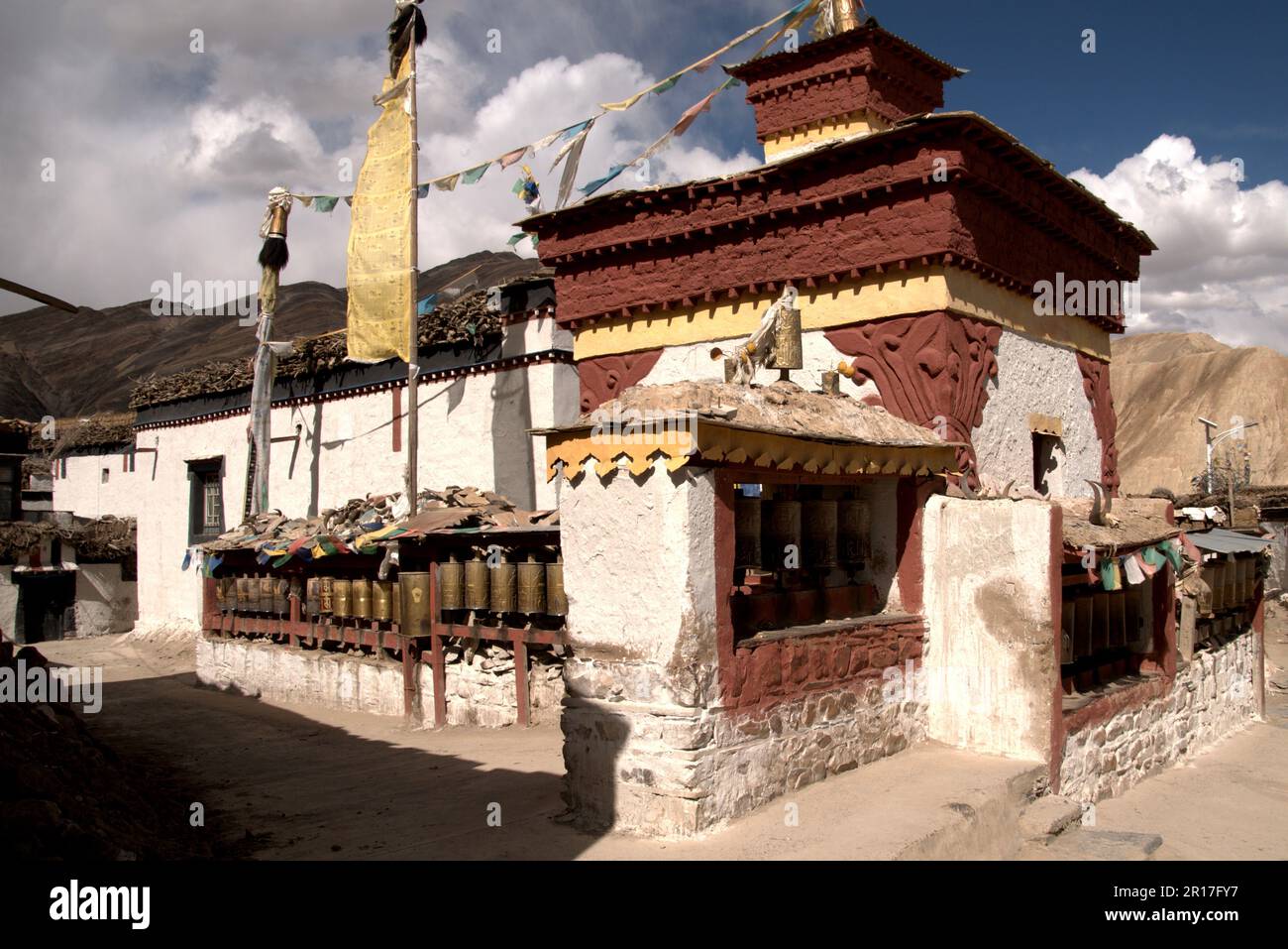 People's Republic of China, Tibet, Shegar/Shekar: colourful chapel with ...