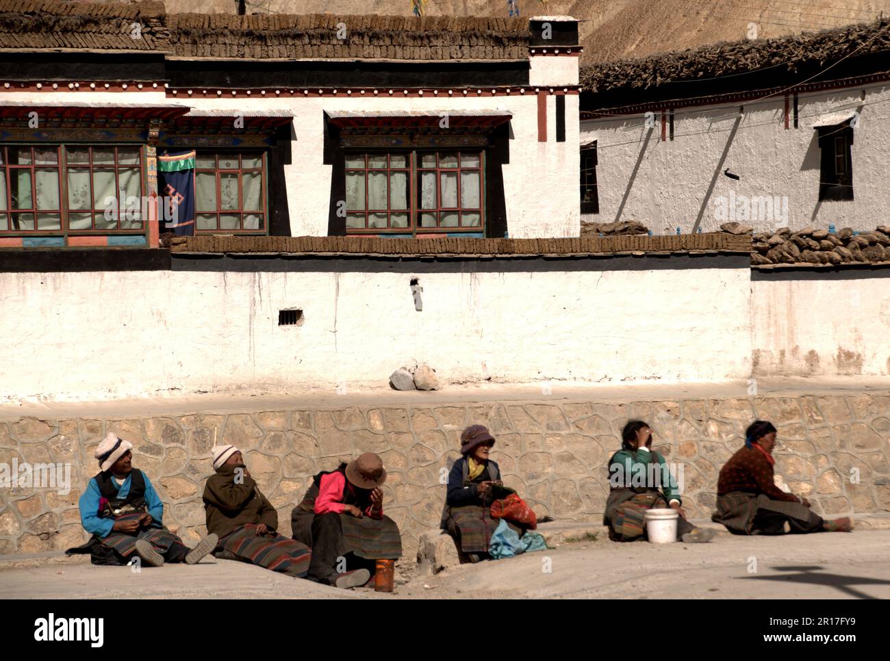 People's Republic of China, Tibet, Shegar/Shekar: ladies of the town ...
