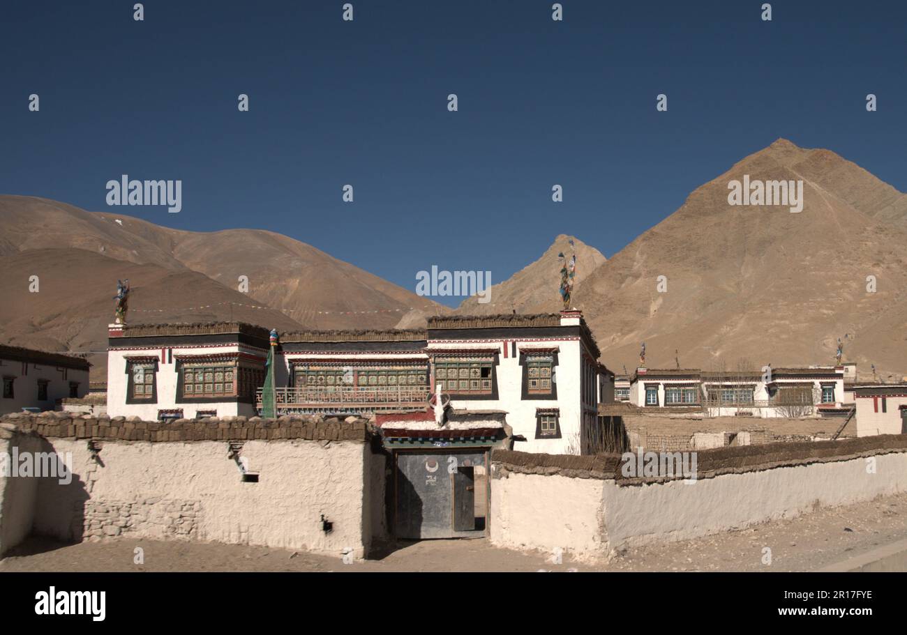 People's Republic of China, Tibet: typical Tibetan houses not far from ...